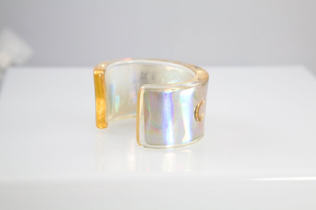 Lucite Cuff by Chanel at 1stDibs