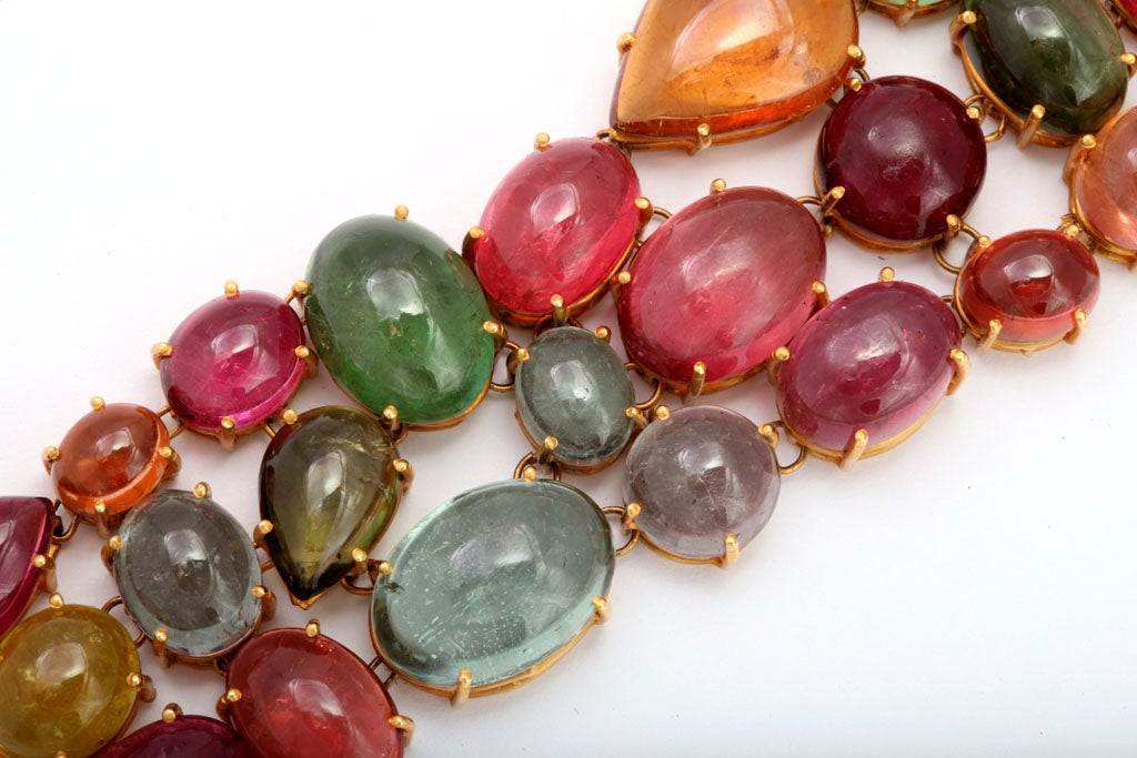 Magnificent Multi-colored Tourmaline Bracelet at 1stDibs | multi color ...