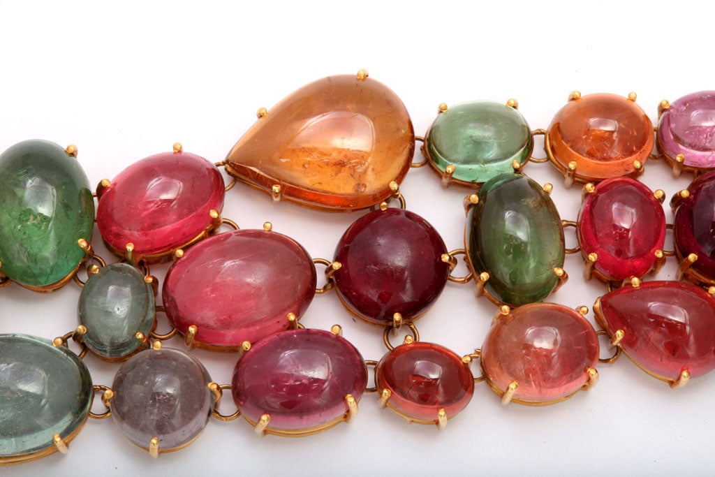 Magnificent Multi-colored Tourmaline Bracelet at 1stDibs | multi color ...