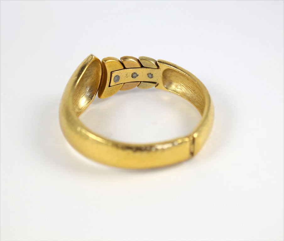 Goldtone Clamp Bracelet For Sale at 1stDibs