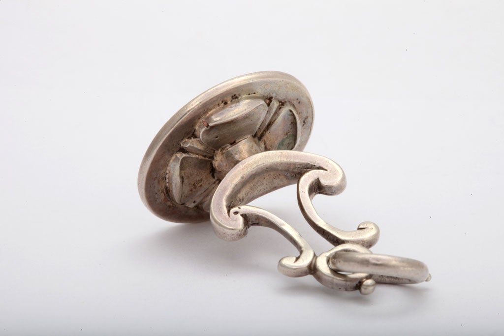 Antique Early Victorian Sterling Silver Ducal Watch Fob For Sale at 1stdibs