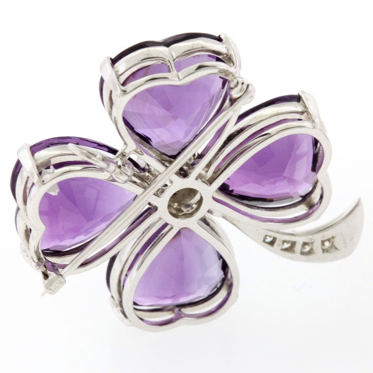 Four Leaf Clover Pin/Pendant at 1stDibs | 4 leaf clover pin