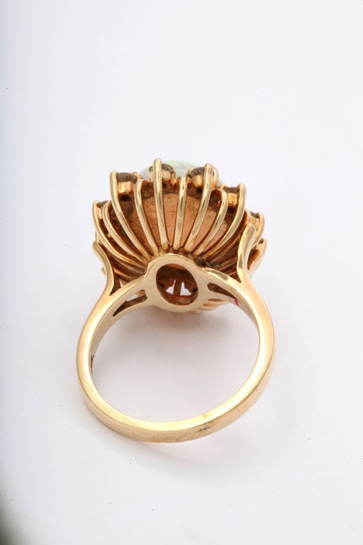 Gold, Diamond, and Opal Ring, stamped CDL at 1stDibs
