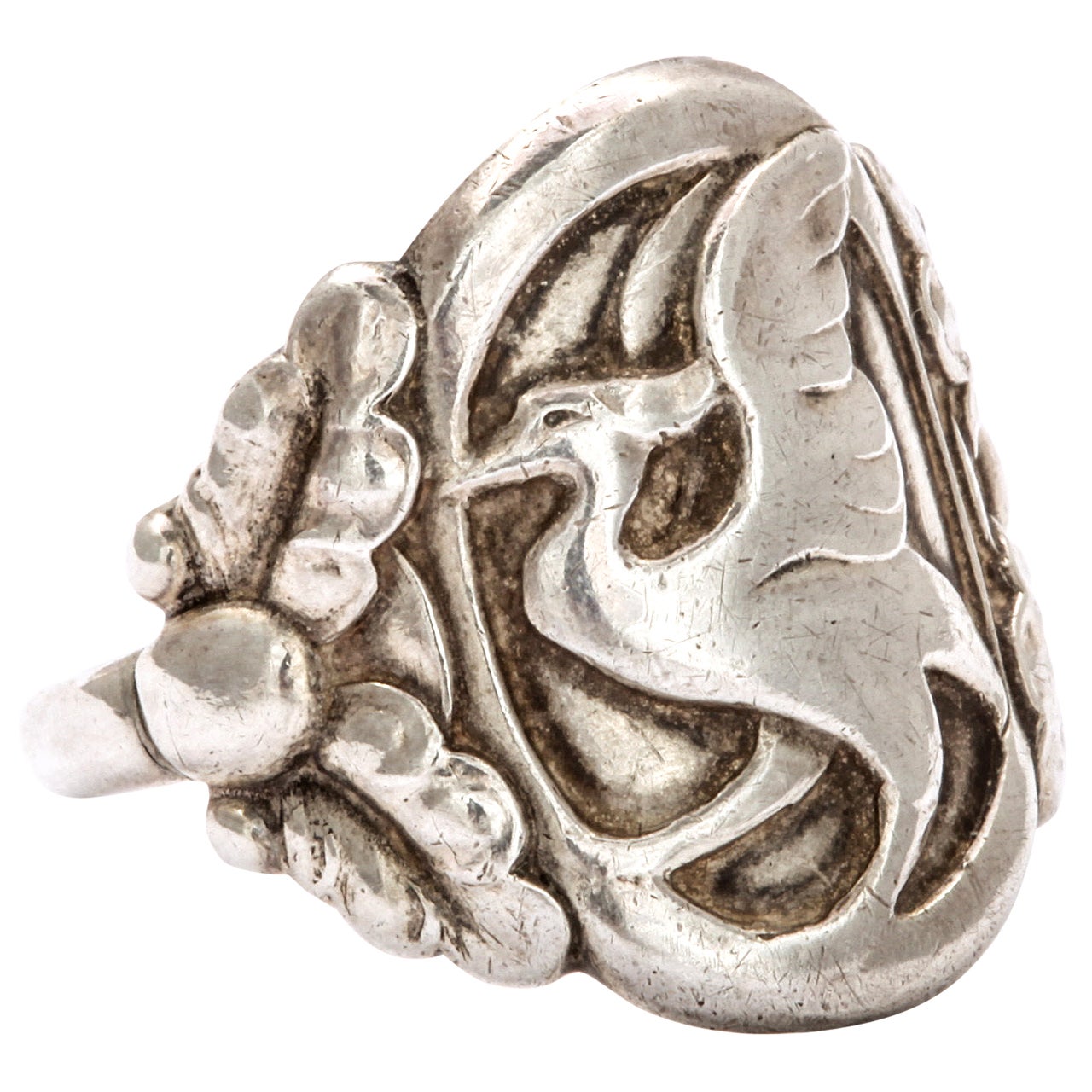 1930s Georg Jensen Silver Ring at 1stDibs