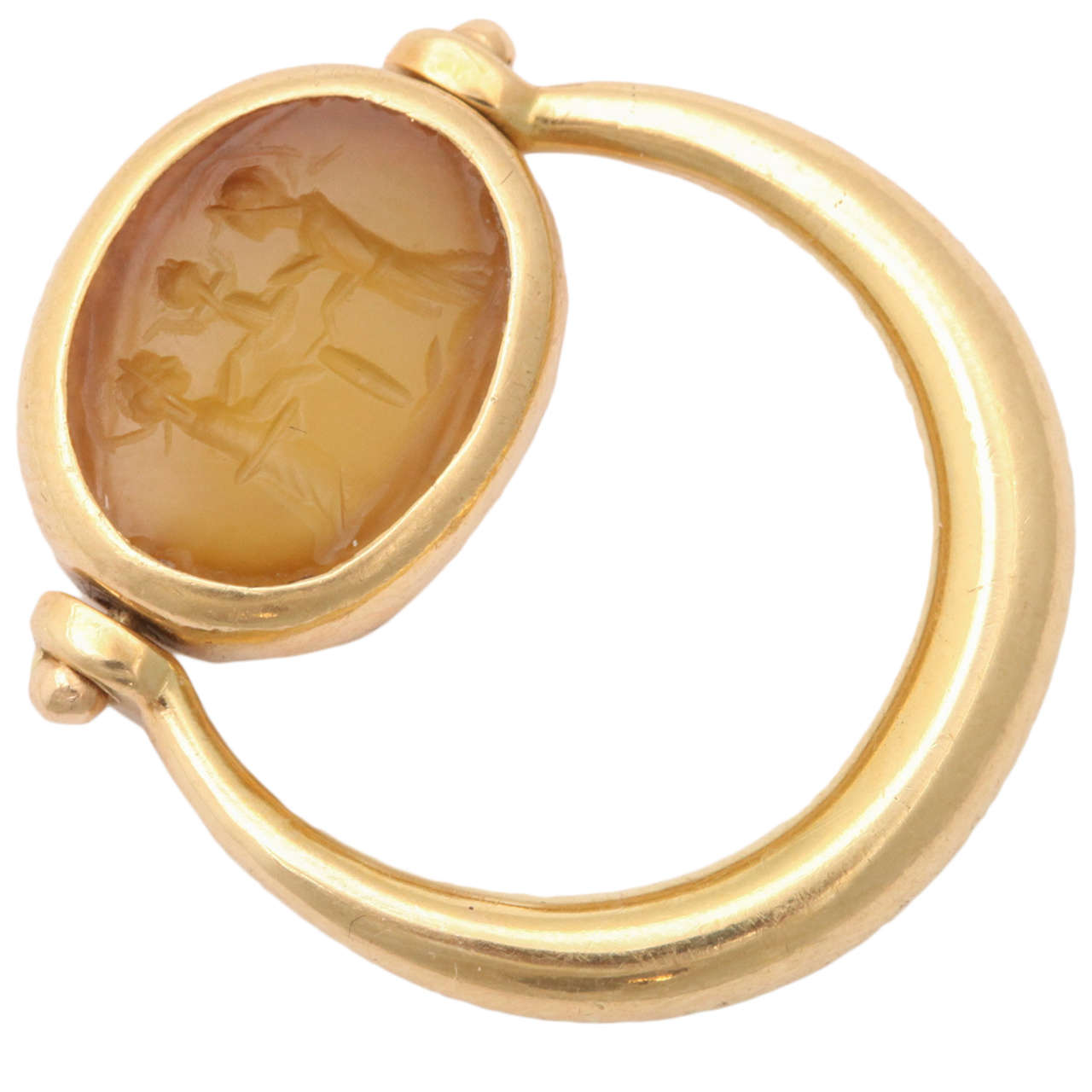 Bulgari Pinky Ring set with Ancient Intaglio at 1stDibs | bvlgari pinky ...