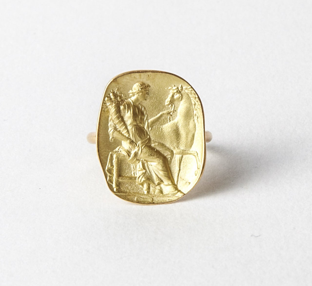 Antique Carnelian Intaglio and its Impression Rings at 1stDibs