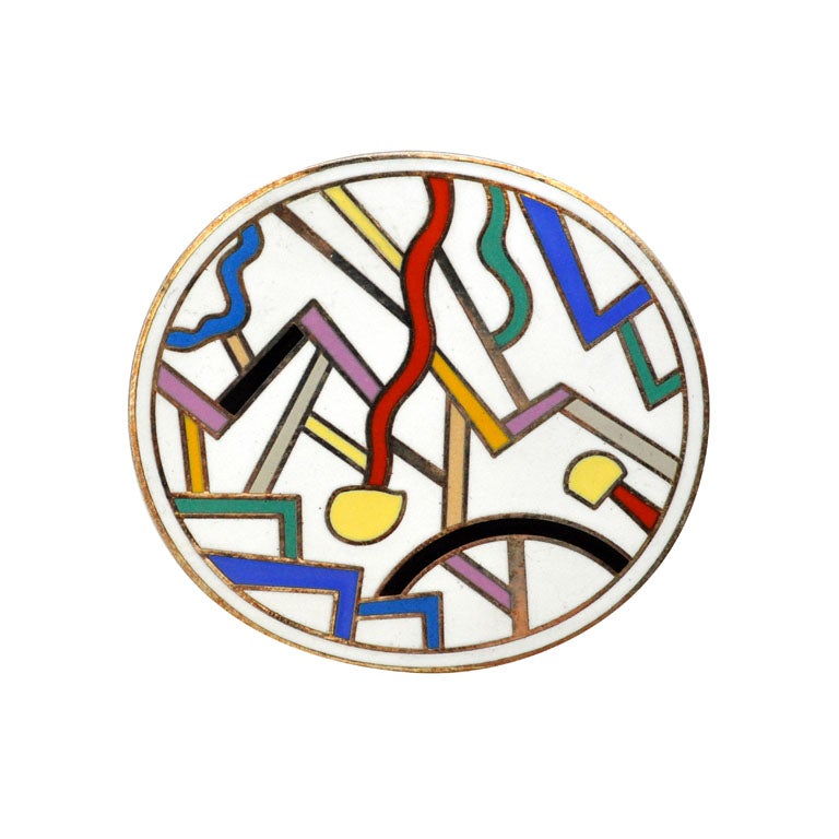 Memphis Design Brooch by Ettore Sottsass at 1stDibs