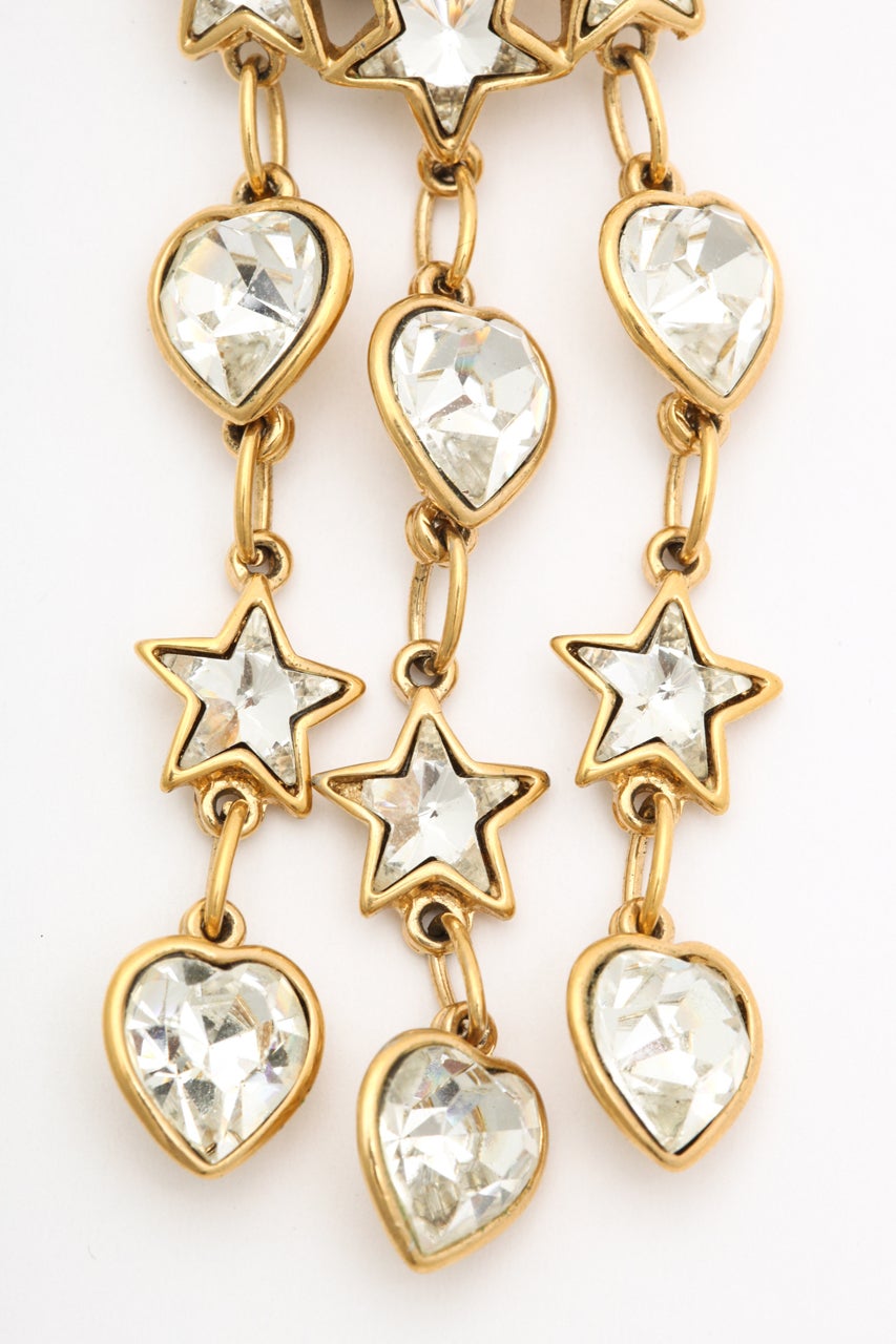 YSL Star and Heart Pin For Sale at 1stDibs