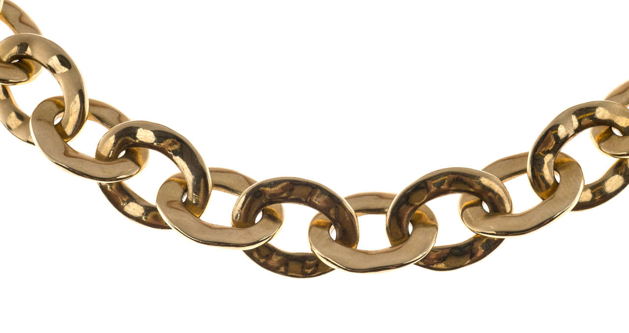Pomellato Graduated Oval Link Yellow Gold Necklace at 1stDibs ...