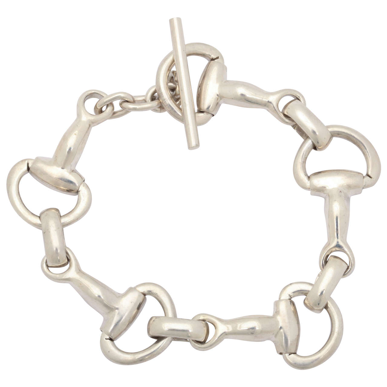 Sterling Silver Large Bit Equestrian Bracelet at 1stDibs