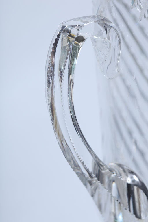 Tiffany and Co. Sterling Silver and "Zipper Cut" Crystal Pitcher at ...