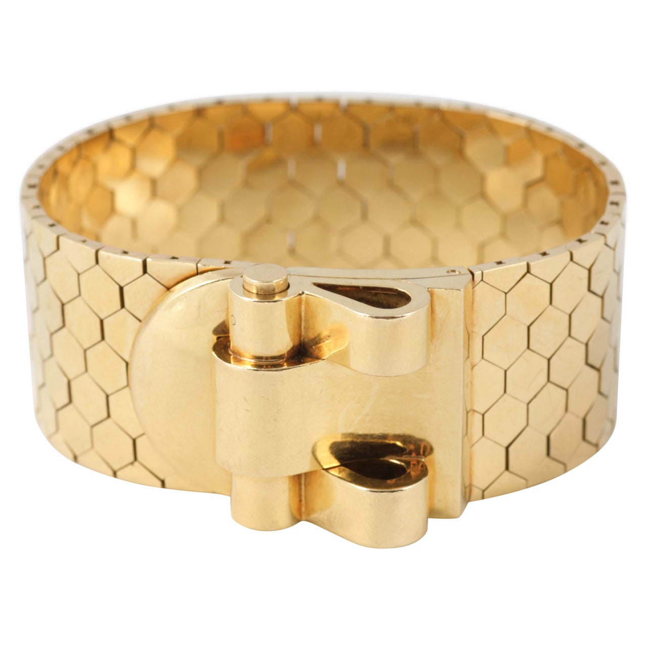 Gold Buckle Bracelet For Sale at 1stDibs