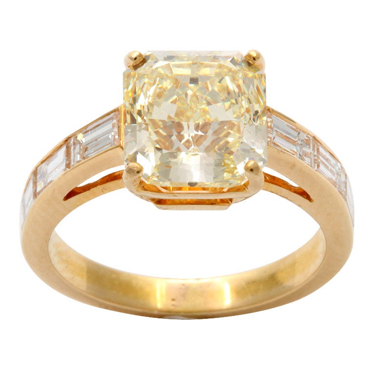 Fancy Yellow Diamond Ring at 1stDibs