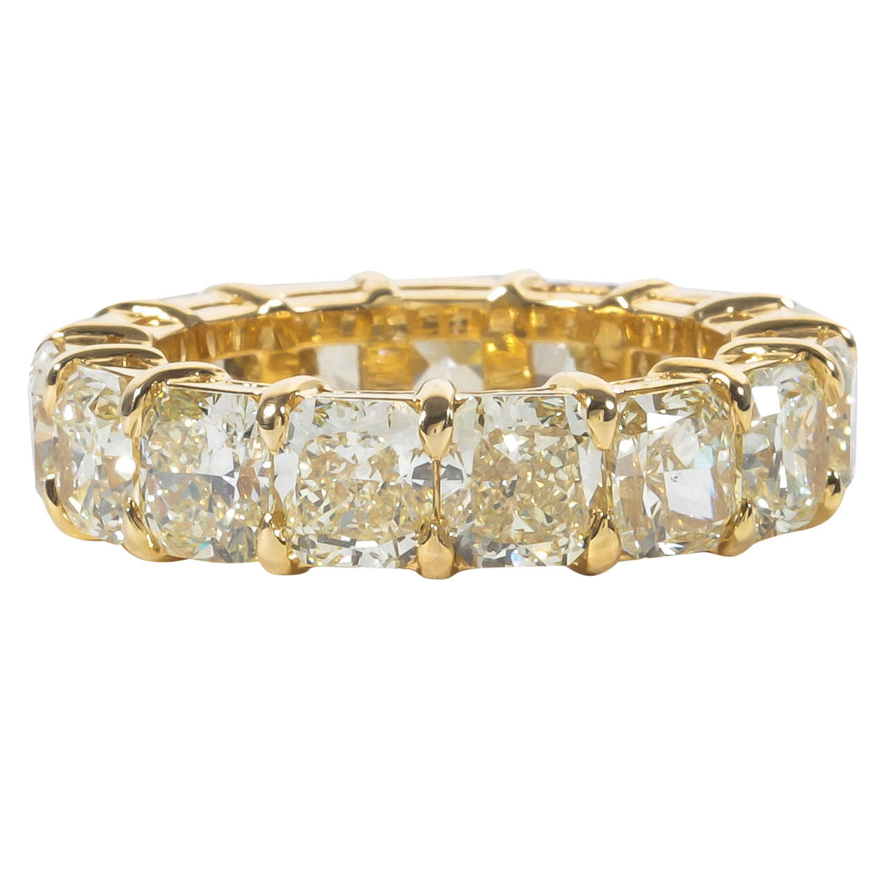 Natural Fancy Yellow Radiant Cut Eternity Band For Sale at 1stDibs ...