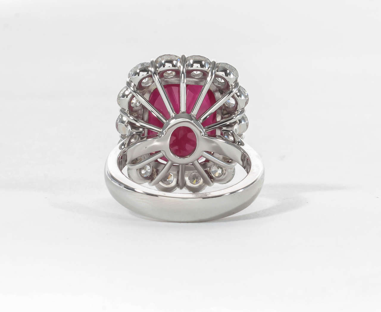 Rare 10 Carat Burma Ruby Diamond Ring For Sale at 1stDibs | 10 carat ...