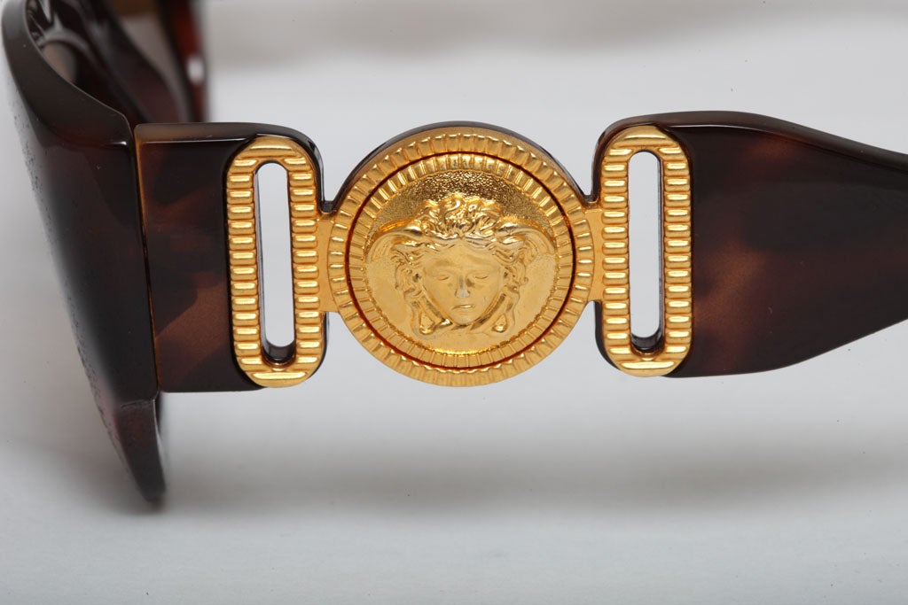 Gianni Versace Mod 413/A Brown Vintage Sunglasses For Sale at 1stDibs ...