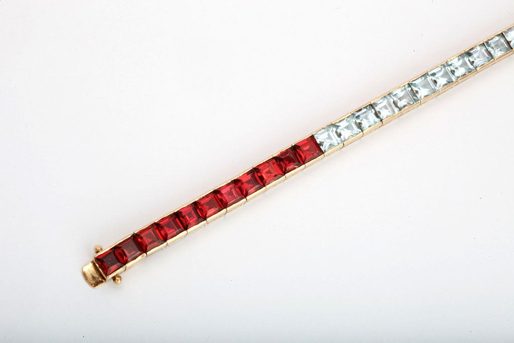 STRAIGHT LINE MULTI-COLORED STONE BRACELET For Sale at 1stDibs ...