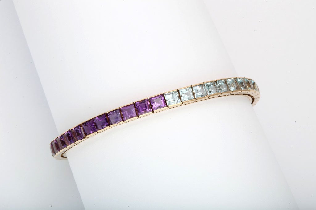 STRAIGHT LINE MULTI-COLORED STONE BRACELET For Sale at 1stDibs ...