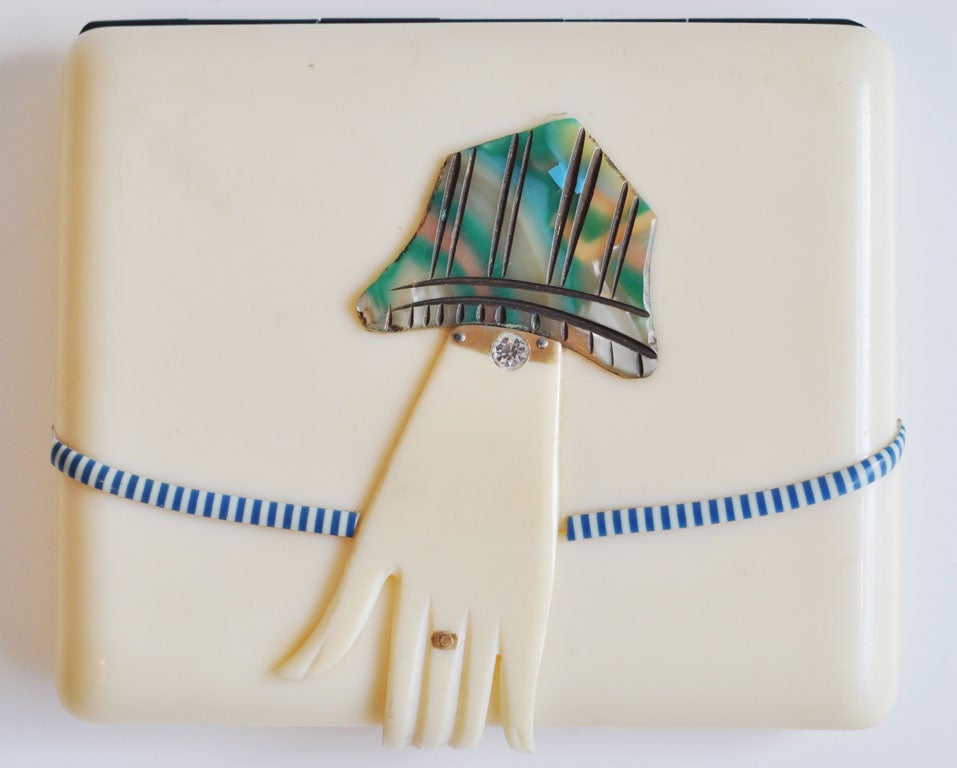 Art Deco Celluloid Hand Case at 1stDibs