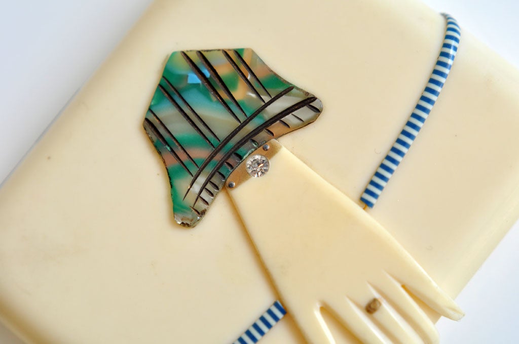 Art Deco Celluloid Hand Case at 1stDibs