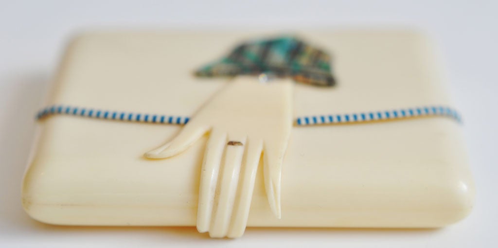 Art Deco Celluloid Hand Case at 1stDibs