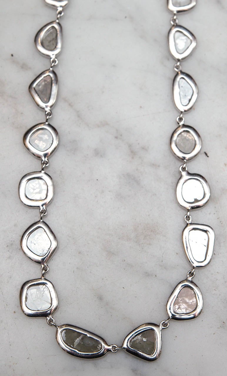 Diamond Slice Necklace at 1stDibs | sliced diamond necklace