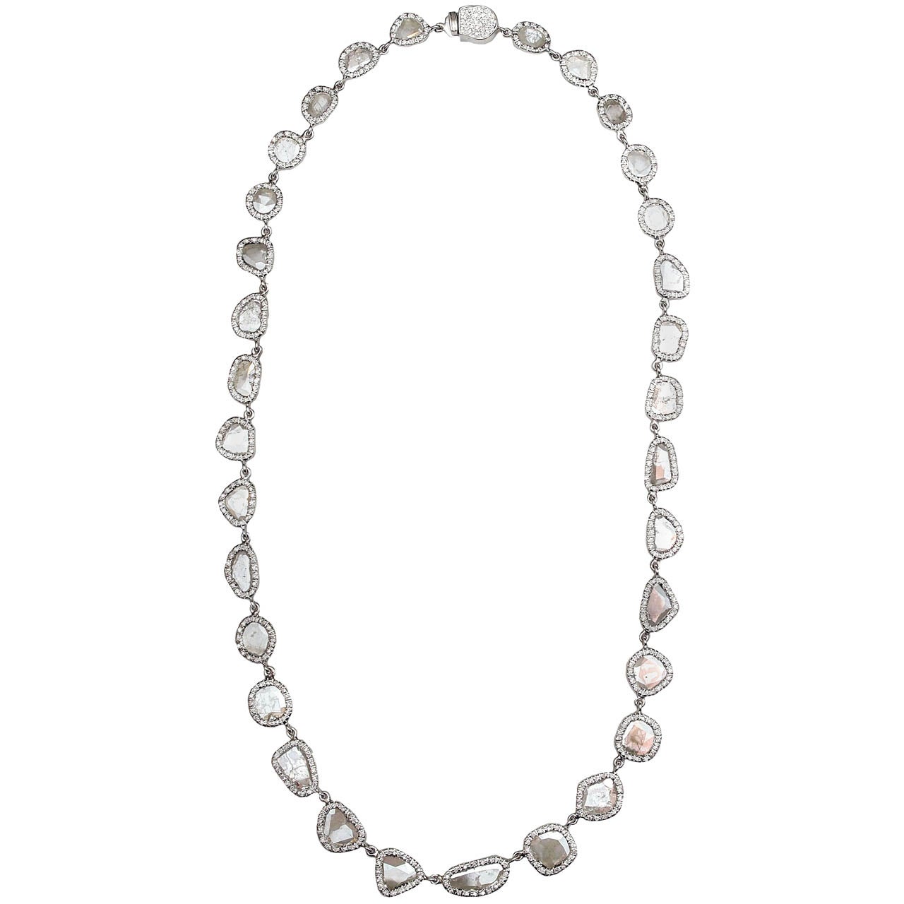 Diamond Slice Necklace at 1stDibs | sliced diamond necklace