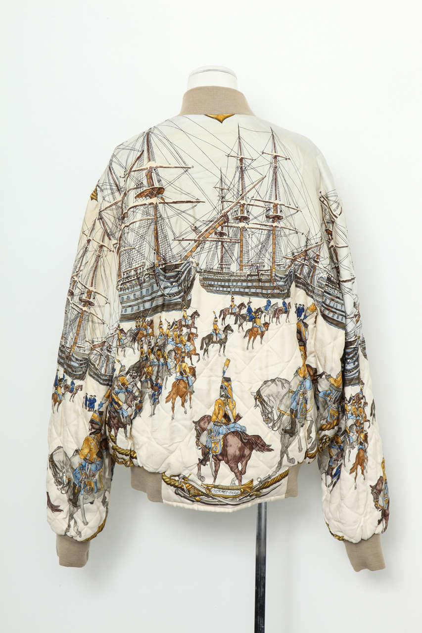 Hermes Very Rare Reversible Men's Bomber Jacket Size 50 at 1stDibs ...