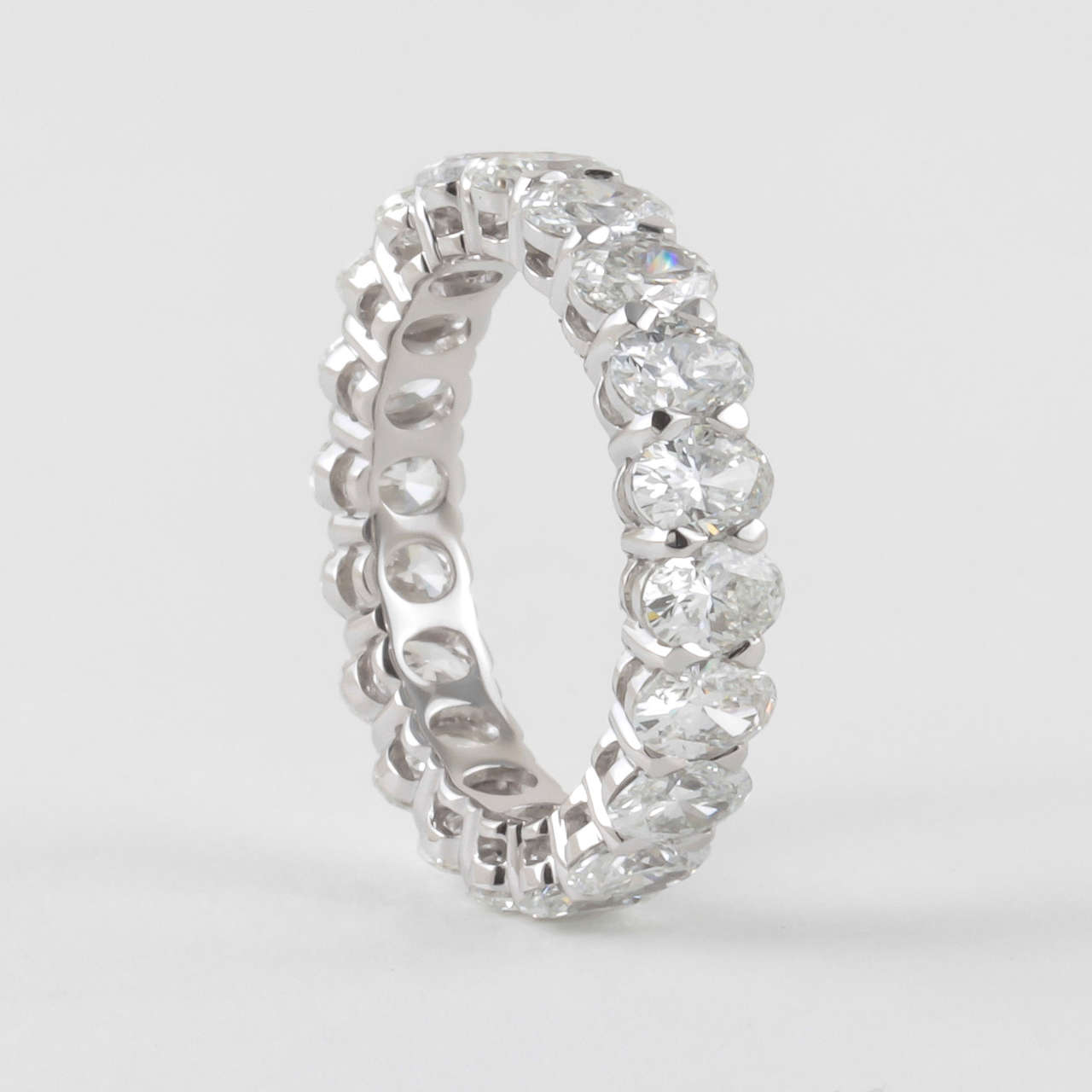 Oval Diamond White Gold Eternity Band For Sale at 1stDibs | oval ...
