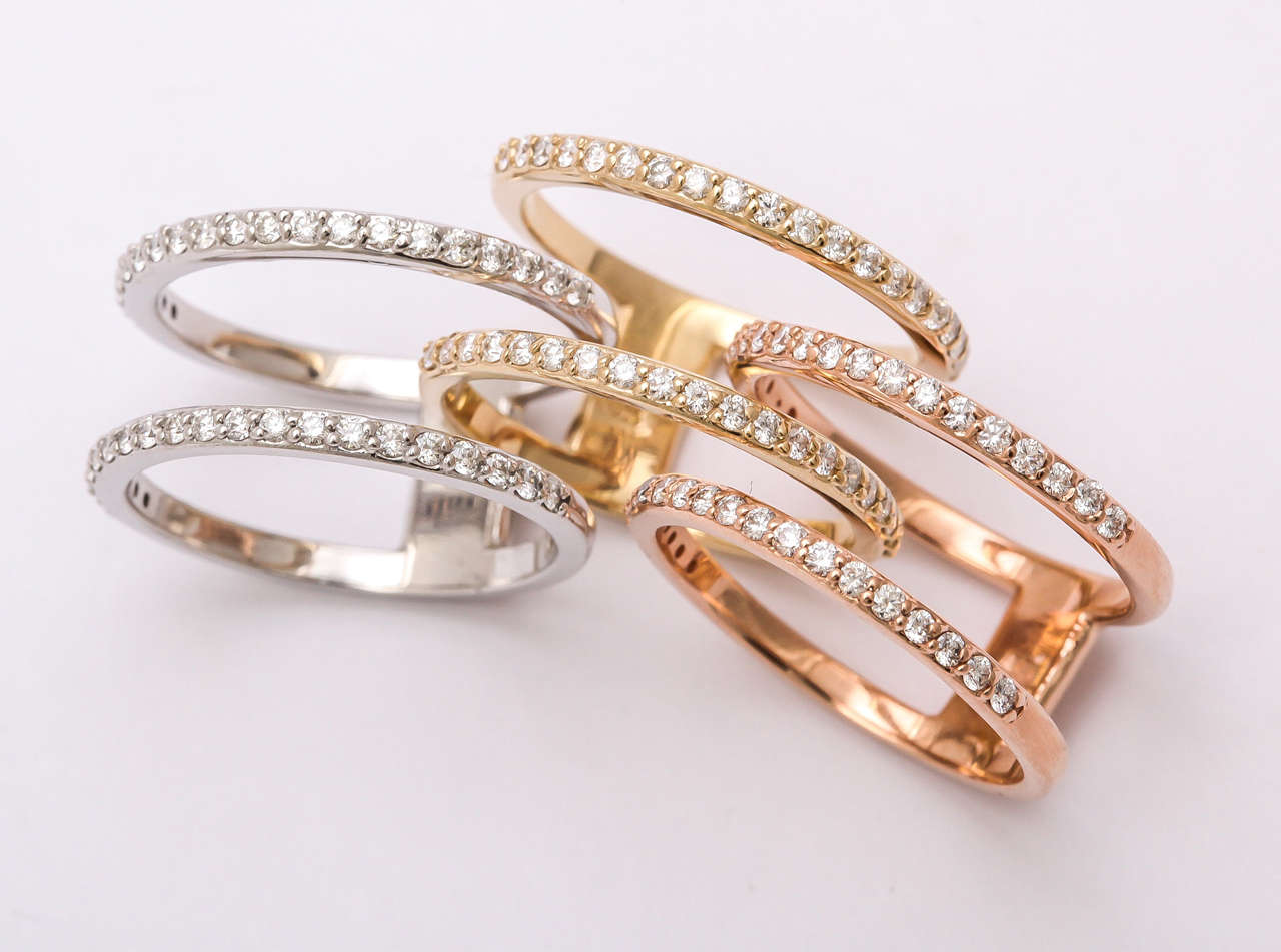 Multi Gold Bar Rings For Sale at 1stDibs