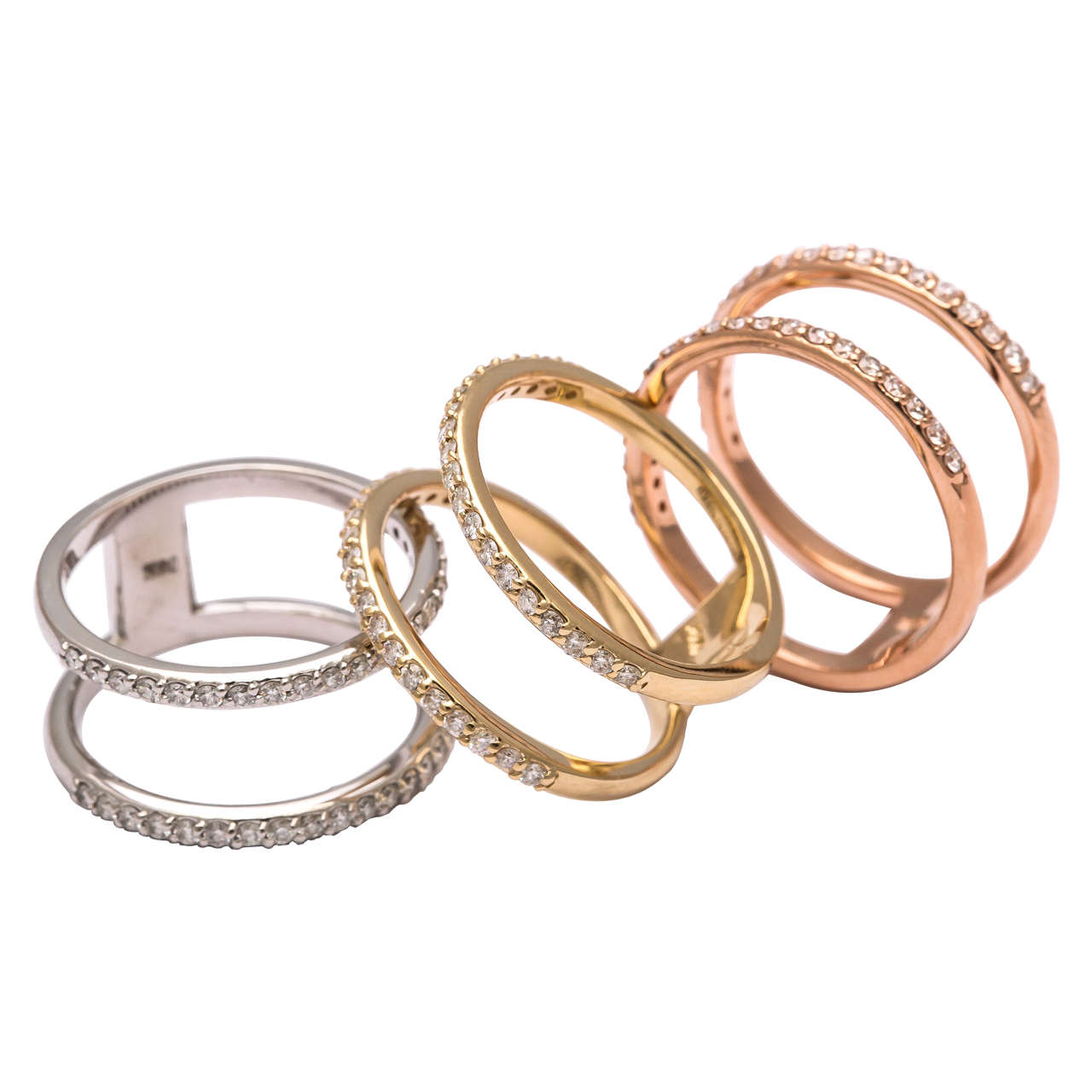 Multi Gold Bar Rings For Sale at 1stDibs