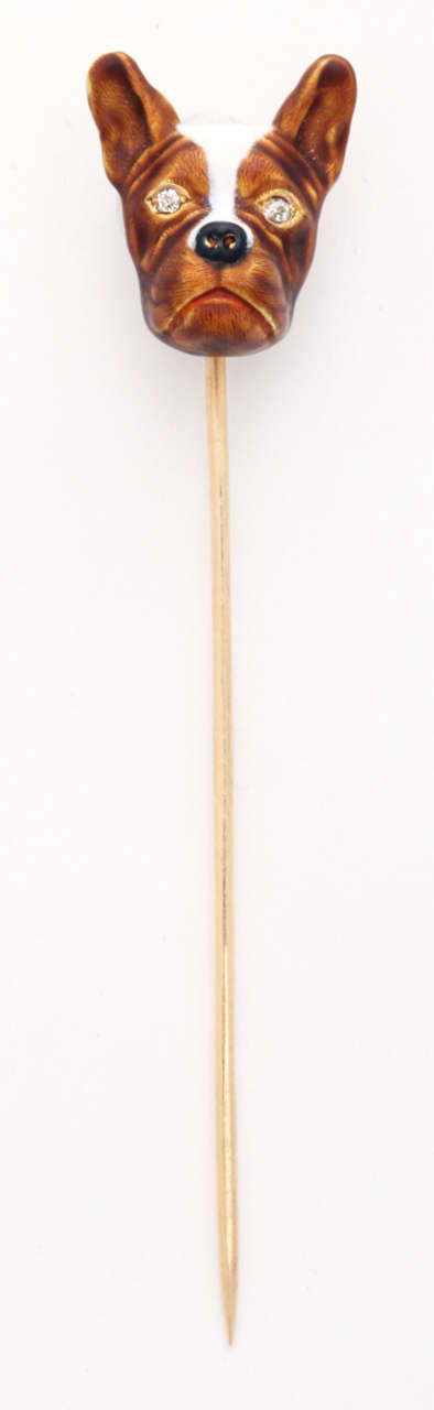French Bull Dog Stick Pin For Sale at 1stDibs | french pin dog for sale