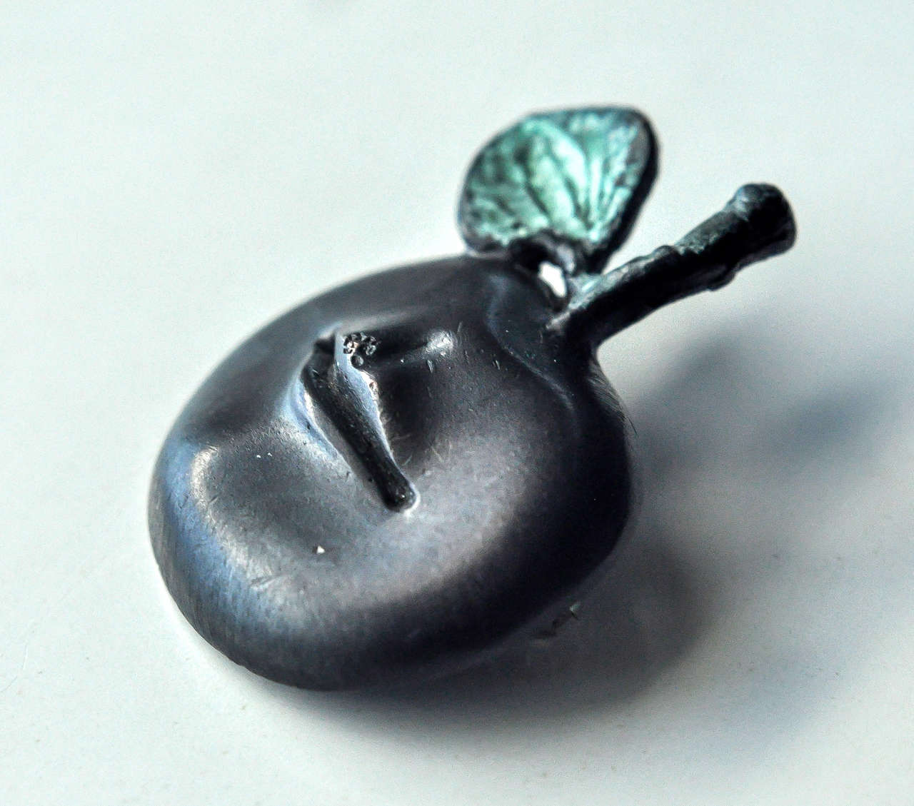 Claude Lalanne Bronze "Pomme Bouche" Brooch at 1stDibs