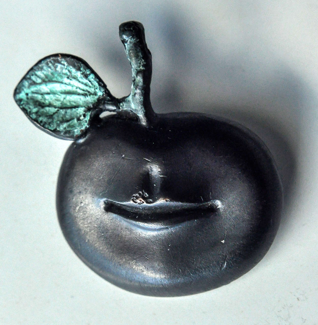 Claude Lalanne Bronze "Pomme Bouche" Brooch at 1stDibs