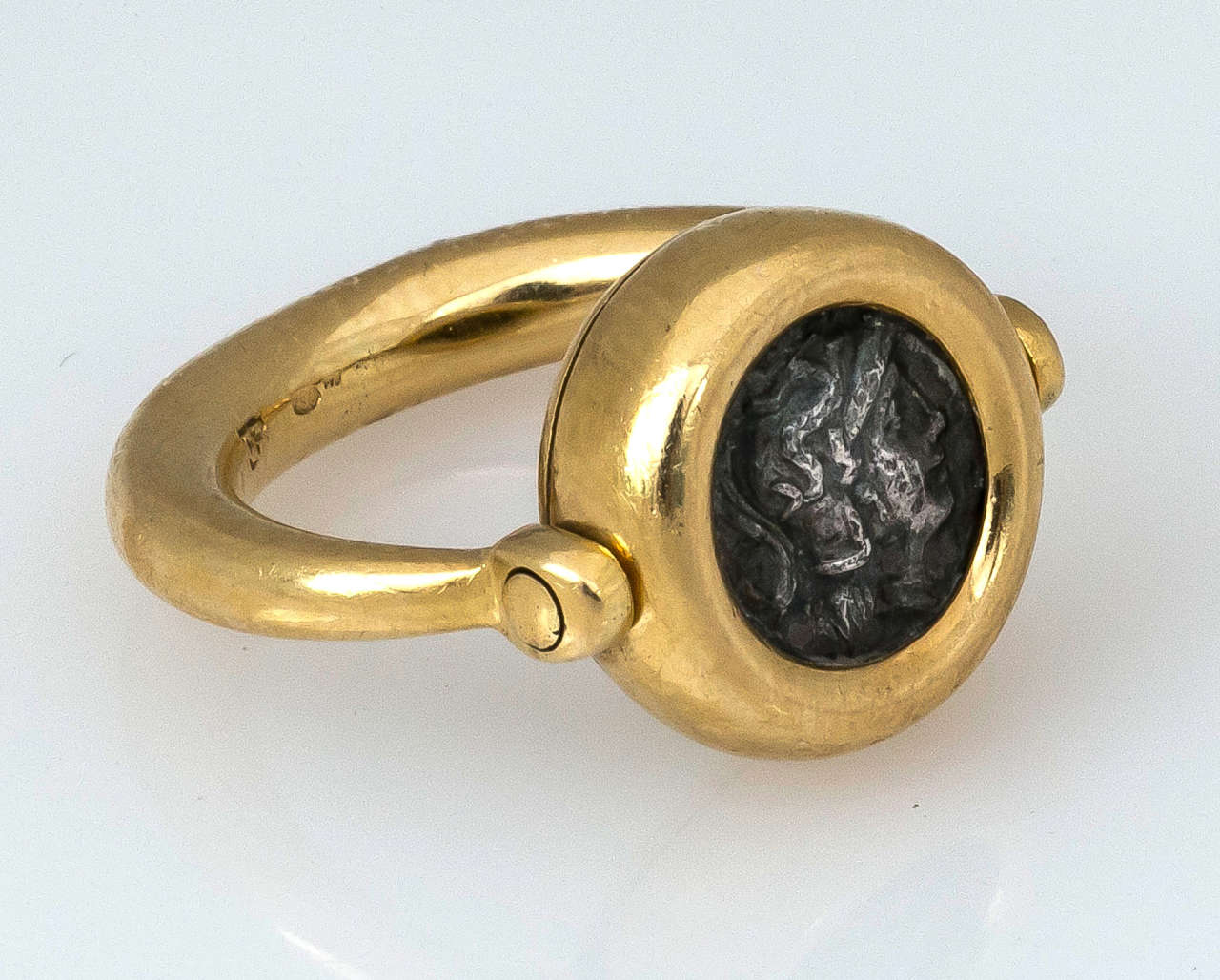Bulgari Ancient Coin Flip Ring at 1stDibs