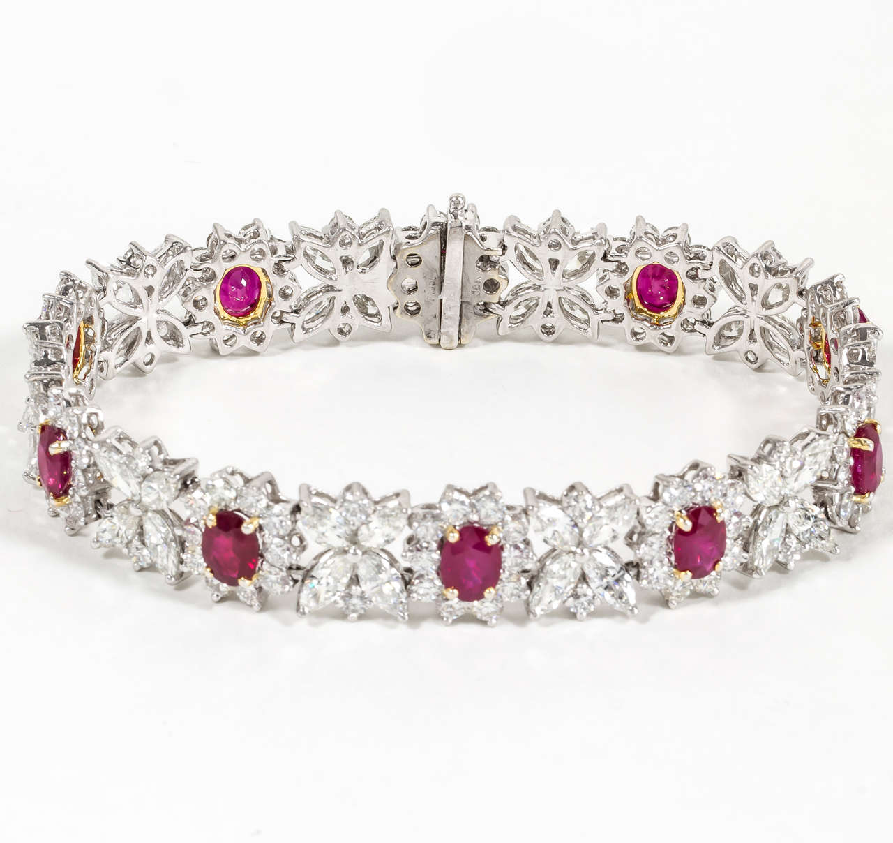 Fine Burma Ruby Diamond Bracelet For Sale at 1stDibs | burmese ruby ...