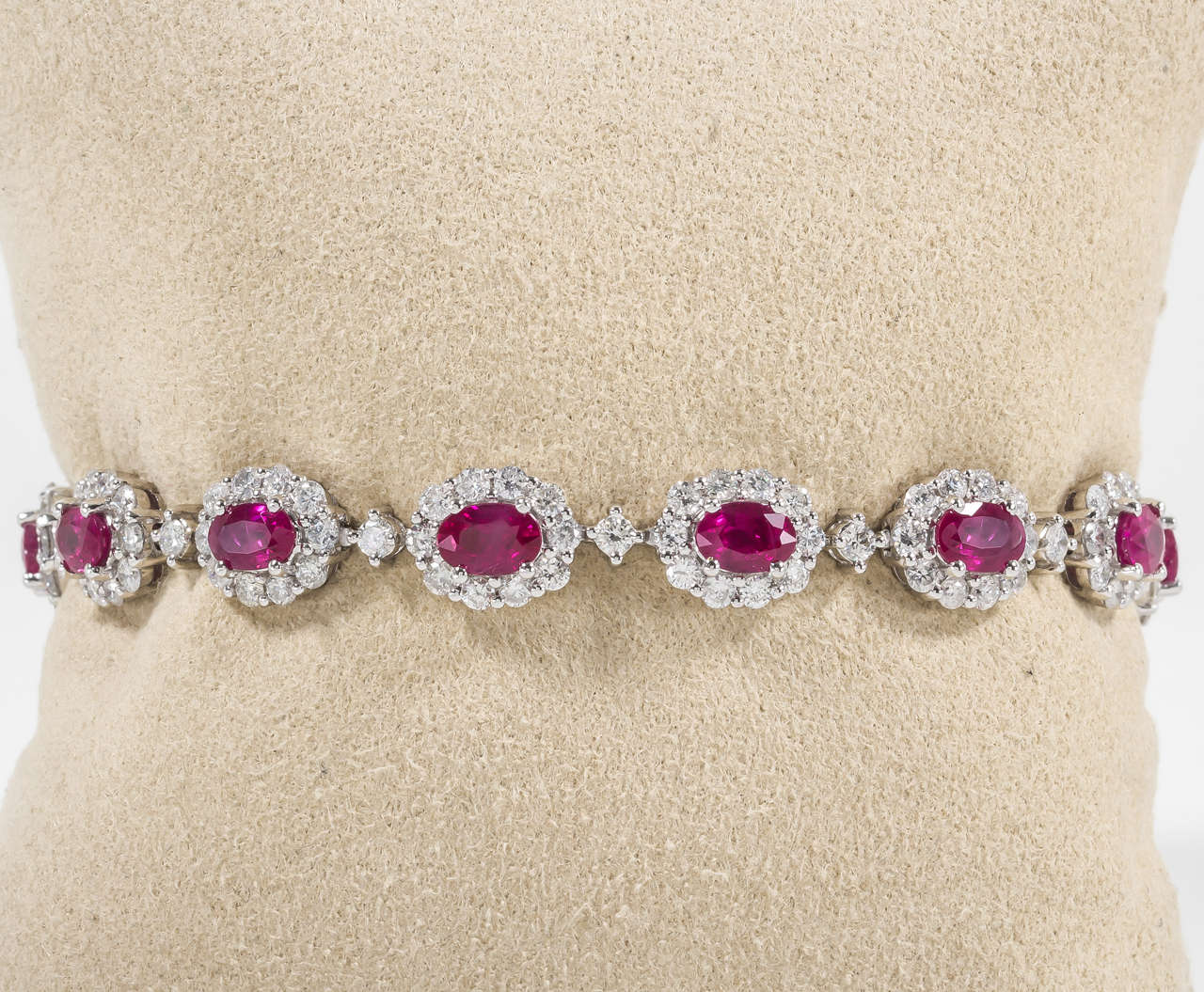 Classic Ruby Diamond Bracelet For Sale at 1stDibs | ruby and diamond ...