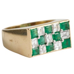 Checkerboard Ring For Sale at 1stDibs