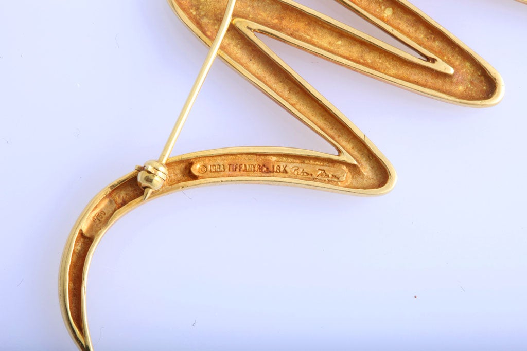 Paloma Picasso Squiggle Pin/ Tiffany and Co. 1983 at 1stDibs