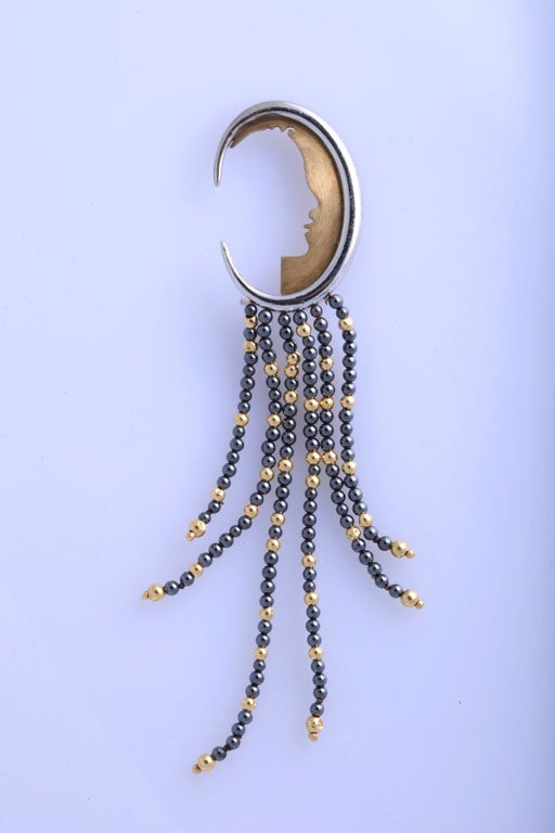 Erte Silver and Gold Necklace at 1stDibs