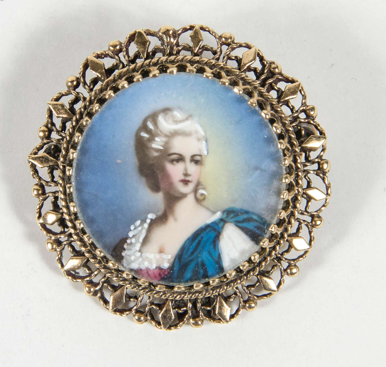 Antique Portrait Gold Brooch at 1stDibs