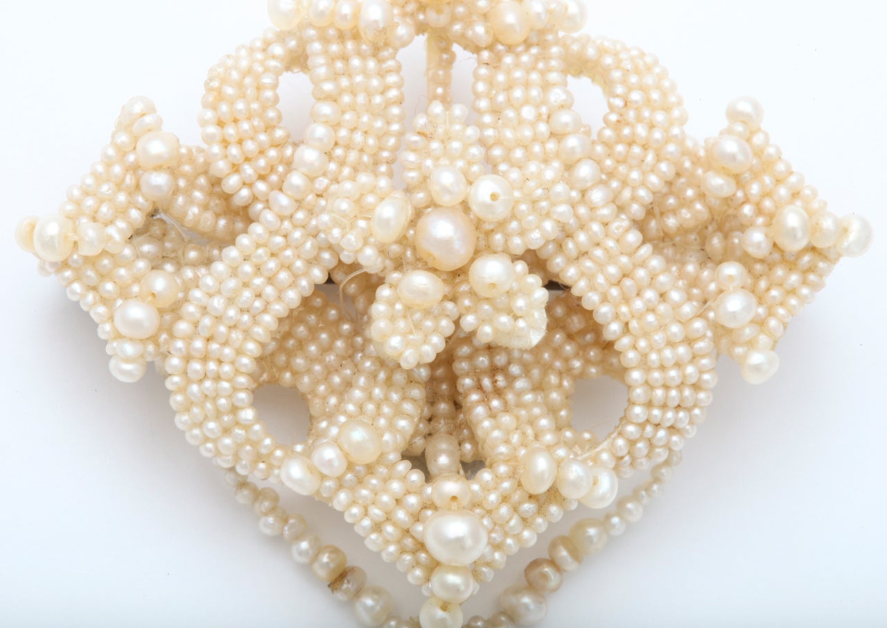 Fabulous Large Georgian Natural Seed Pearl Brooch at 1stDibs | seed ...