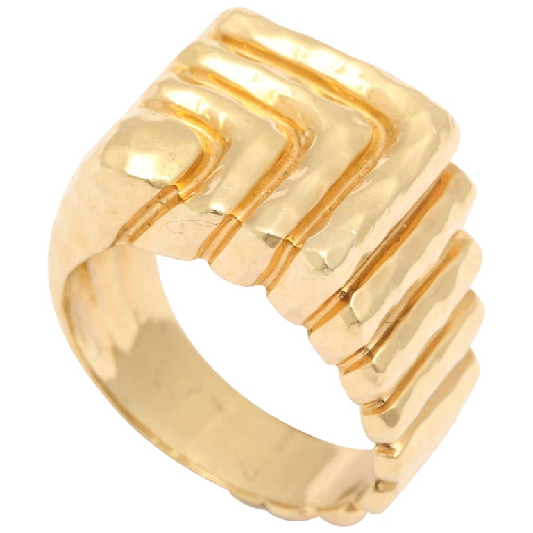 Dunay Abstract Gold Ring at 1stDibs
