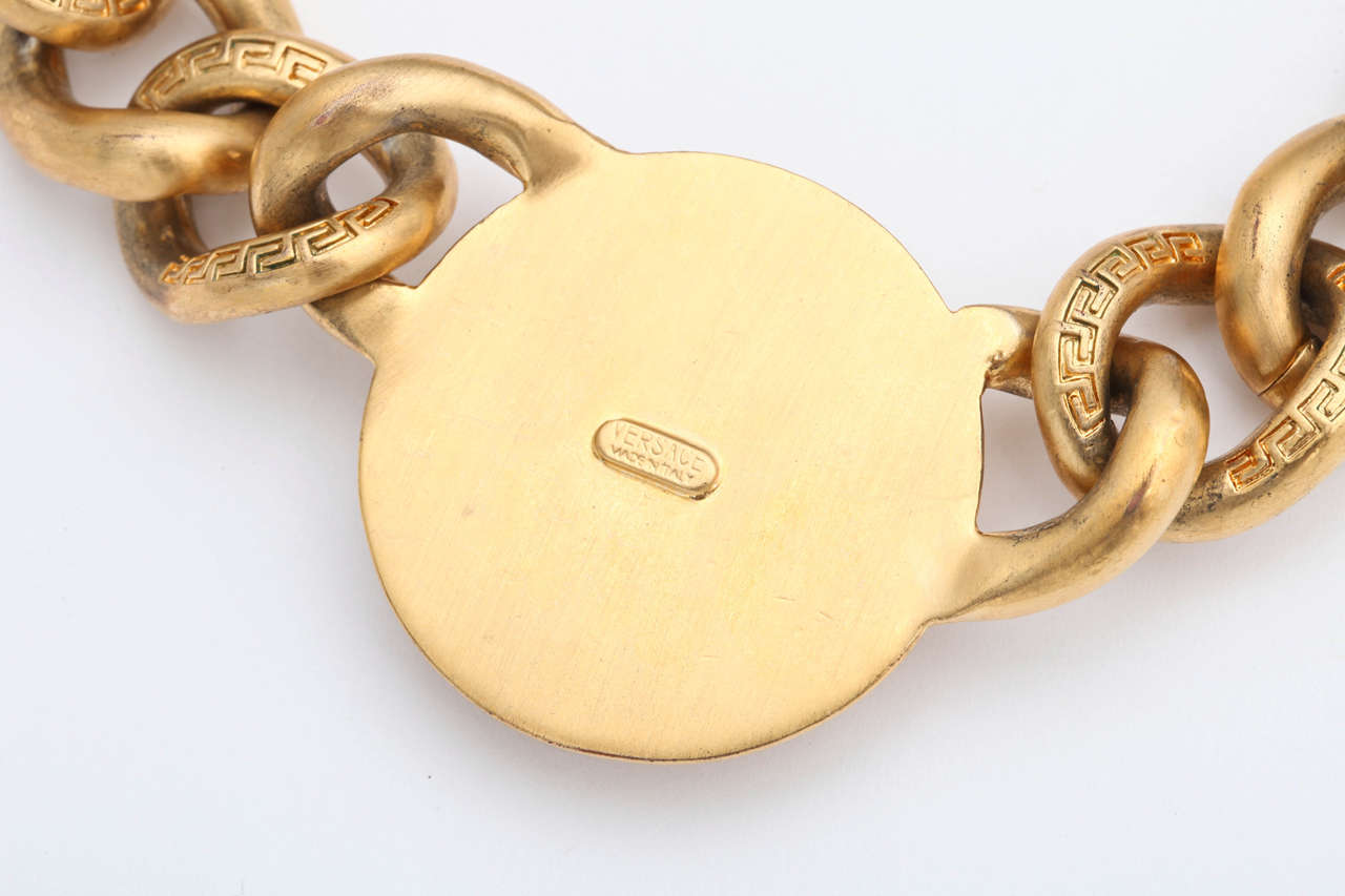 Versace 3 Medusa Gold Chain Necklace at 1stDibs | versace gold chain ...