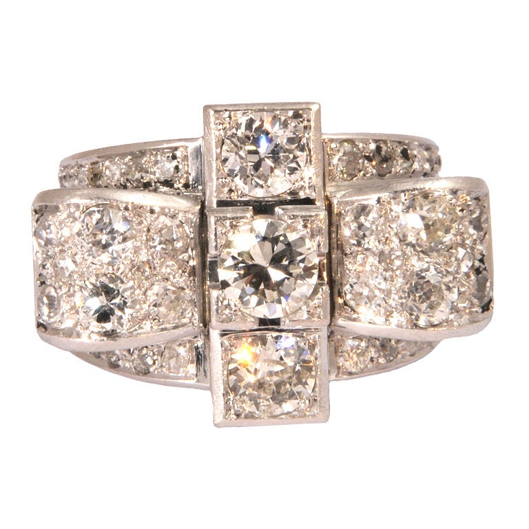 Art deco Tank ring at 1stDibs