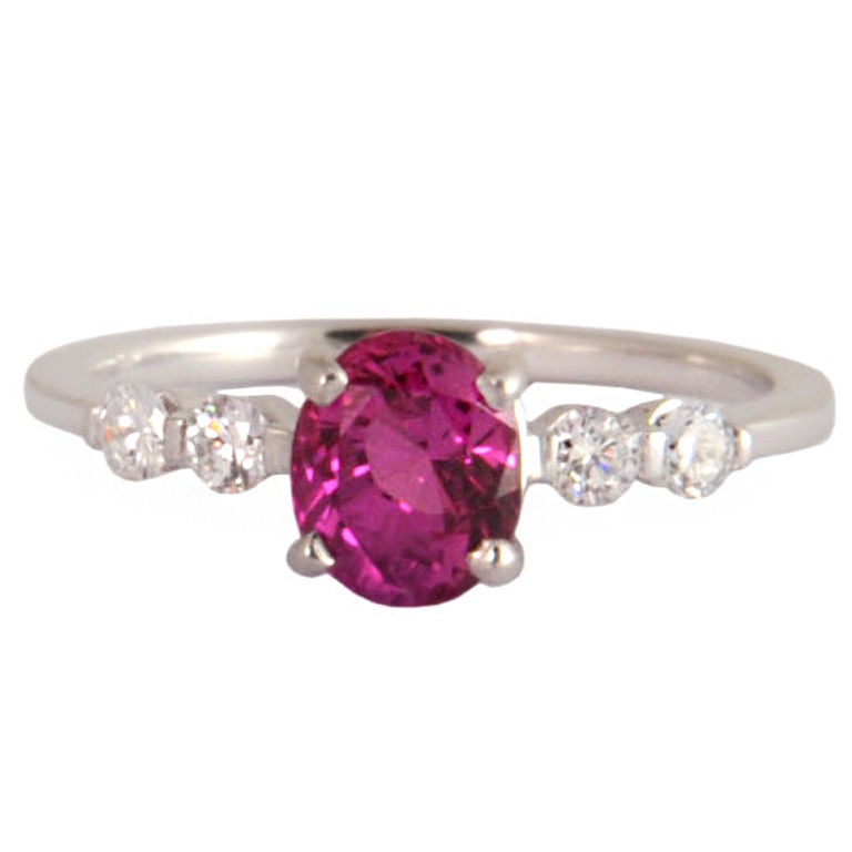 Lovely Hot Pink Sapphire Ring at 1stDibs