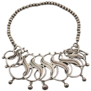 WILLIAM SPRATLING Sterling Silver Necklace (1940's) at 1stDibs