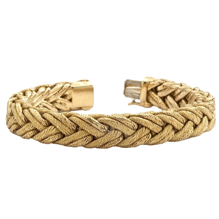 Braided Gold Bracelet at 1stDibs