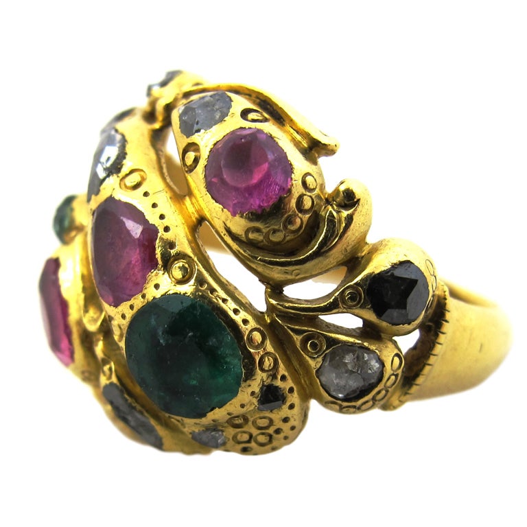 Anglo-Indian Snake Ring at 1stDibs