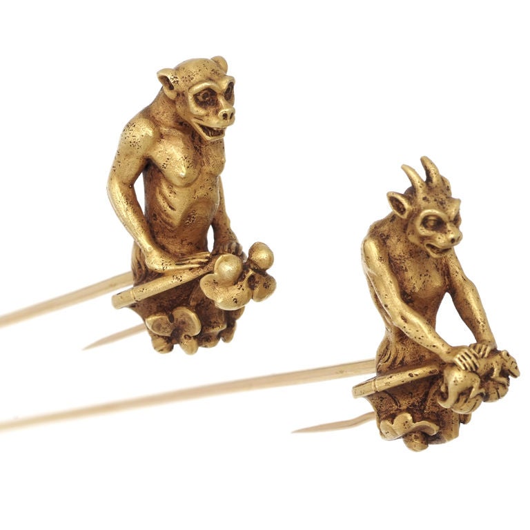 WIESE. Pair of Hatpins For Sale at 1stDibs